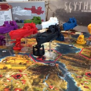 Stonemaier Games: Scythe: The Wind Gambit Expansion | Add to Scythe (Base Game) | Adds Airships and Resolutions (Two New Modules) | 1-5 Players, 140 Mins, Ages 14+