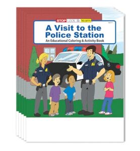 zoco - a visit to the police station - coloring books (25 bulk pack, without crayons) - games, puzzles, fun activities, gifts for kids