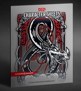 dungeons & dragons - character & spell sheets with premium folder (5th edition)