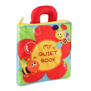 KAKIBLIN Quiet Book for Toddler Portable Baby Soft Activity Book Non-Toxic Early Learning Basic Life Skill Toy, Flower