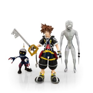 diamond select toys kingdom hearts select: sora, dusk, & soldier action figure set