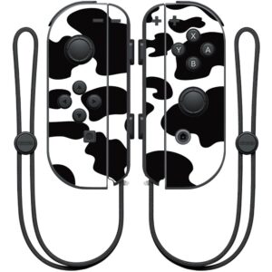 mightyskins skin compatible with nintendo joy-con controller wrap cover sticker skins cow print