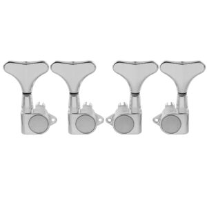 musiclily pro 2+2 sealed bass tuners tuning keys pegs machine heads for ibanez style precision jazz bass, chrome