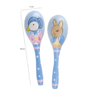 Orange Tree Toys Peter Rabbit: Maraca Set - Set of 2, Wooden Musical Shaker Instruments, Music Development Toy, FSC Certified, Licensed, Toddler & Kids Ages 18mo+