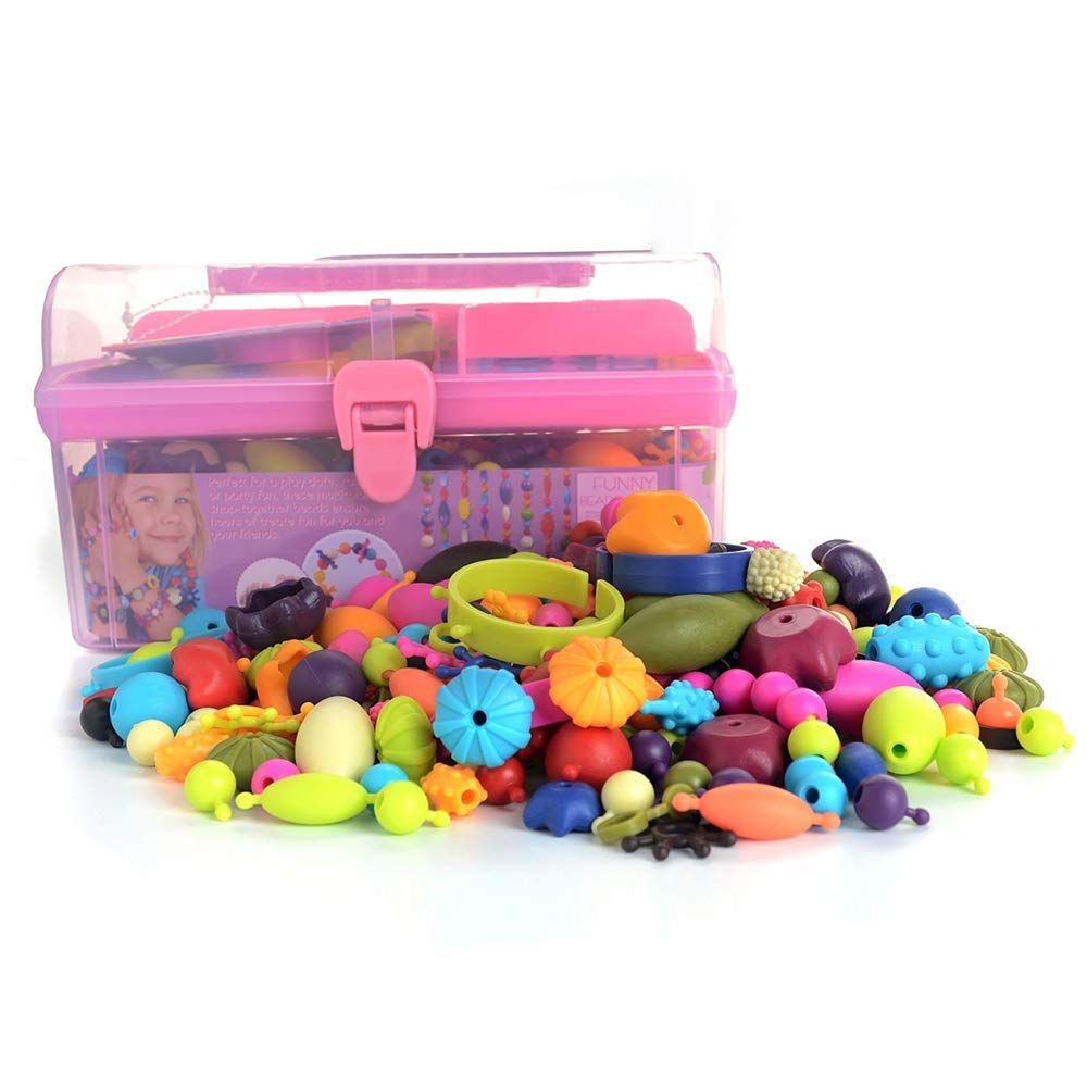 GILI Pop Beads - Jewelry Making Kit for 3 4 5 6 7 8 Year Old Little Girls - Arts and Crafts Toys for Kids Age 4yr-8yr - Necklace Bracelet Creativity Snap Set Top Best Christmas Birthday Gifts (500pcs)