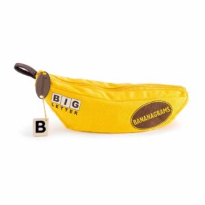 big letter bananagrams: family word game with easy to see and handle letter tiles