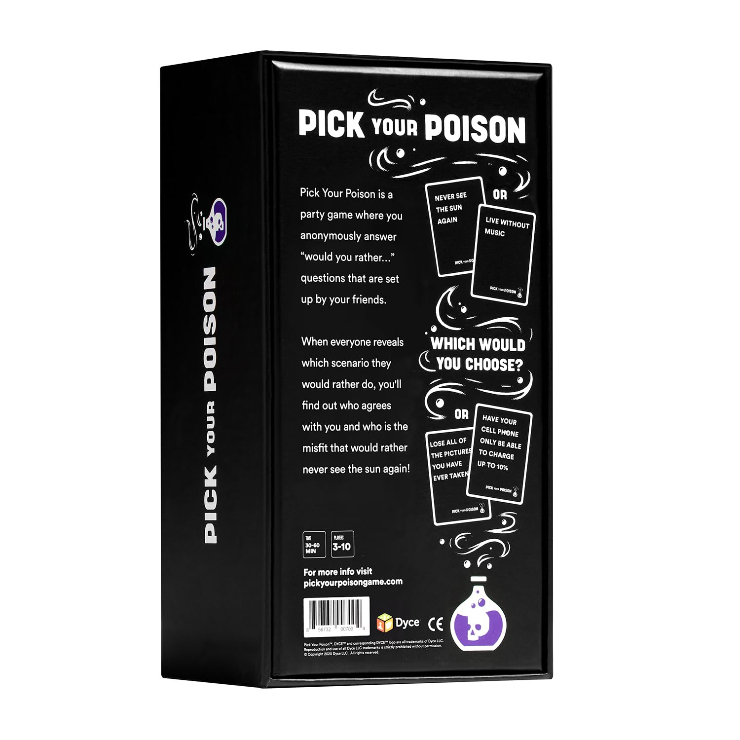 Pick Your Poison Party Game - The “What Would You Rather Do?” Family Card Game - for Kids, Adults, and Families, Great for a Halloween Party or a Fun Game Night with Friends