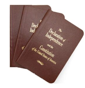 3- pocket u.s. constitution and declaration of independence (three pack)