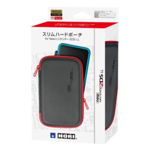 hori [2ds ll corresponding] slim hard pouch for new nintendo 2ds ll black × red