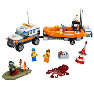 lego city coast guard 4 x 4 response unit 60165 building kit (347 piece)