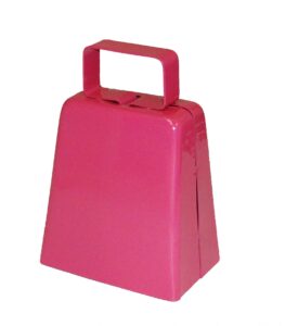 aci party and spirit accessories 236915 pink 3" cowbell metal cowbell, pink