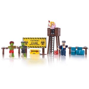 roblox action collection - zombie attack playset [includes exclusive virtual item]