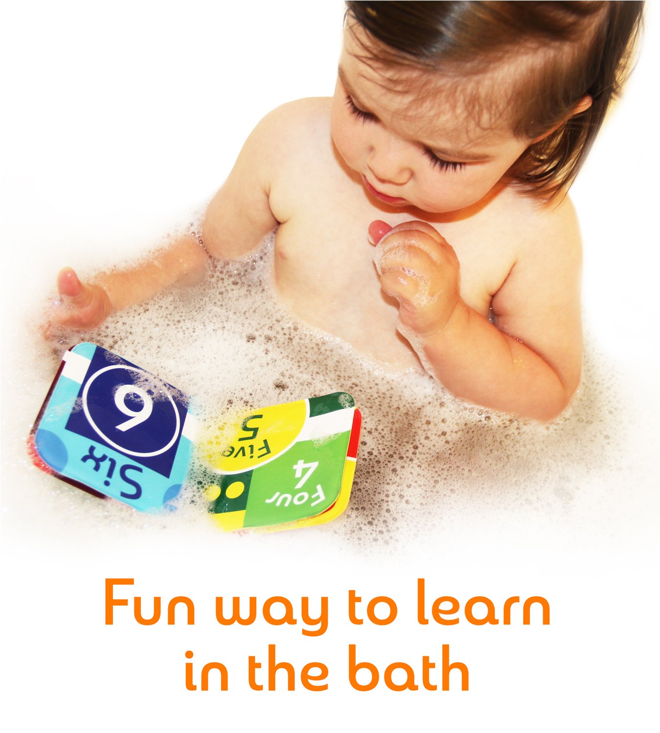 Floating Baby Bath Books Set of 4 - Bath Books for Babies, Infants - Waterproof, Mold-Free Bath Toys for Learning & Early Education (Fruit, Ocean, ABC, Numbers Books)