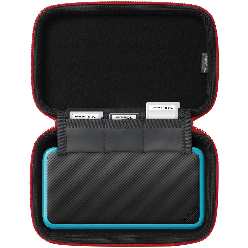 HORI [2DS LL corresponding] Slim Hard Pouch for New Nintendo 2DS LL Black × Red