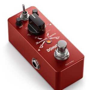 Donner Octave Guitar Pedal, Harmonic Square Digital Octave Mini Pedal Pitch Shifter 7 Shift Types 3 Tone Modes Sharp Detune Flat True Bypass