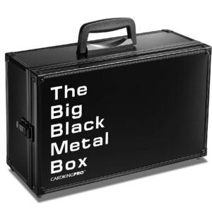 The Big Black Metal Box (BBB Edition) | Case Is Compatible with Cards Against Humanity, All Standard Card Games (Game Not Included) | Includes 8 Dividers | Fits up to 2500 Loose Unsleeved Cards, Boks