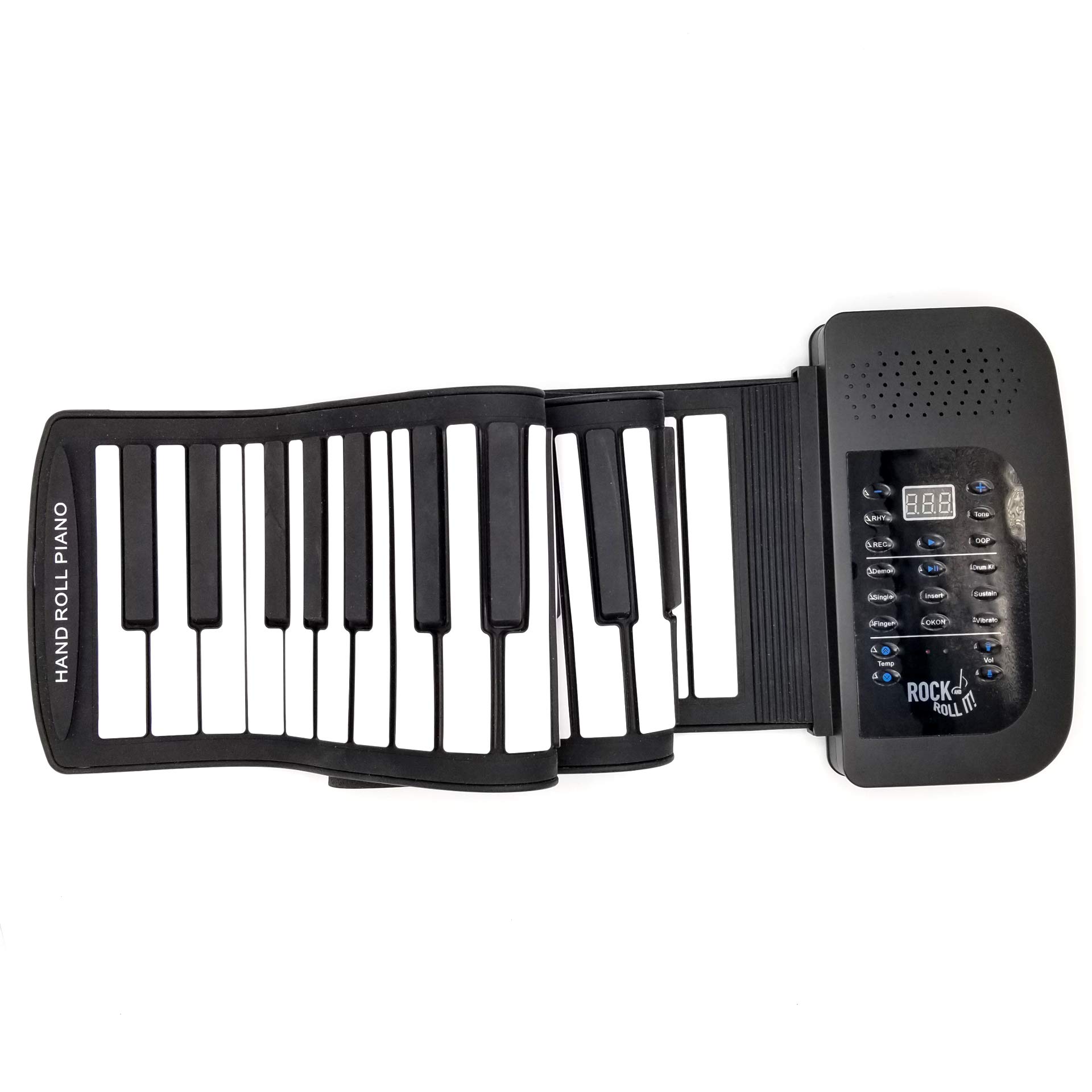 Rock And Roll It - Studio Piano. Roll Up Flexible USB MIDI Piano Keyboard for Kids & Adults. 61 Keys Portable Controller Keyboard. Foldable Silicone Piano Pad with Built-in Speaker