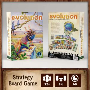 Northstar Game Studio Evolution Board Game | Beautiful Strategy Game for Adults, Teens and Families | Create Species in This Ecosystem Game | 2-6 Players, 60 Minutes, Age 12+