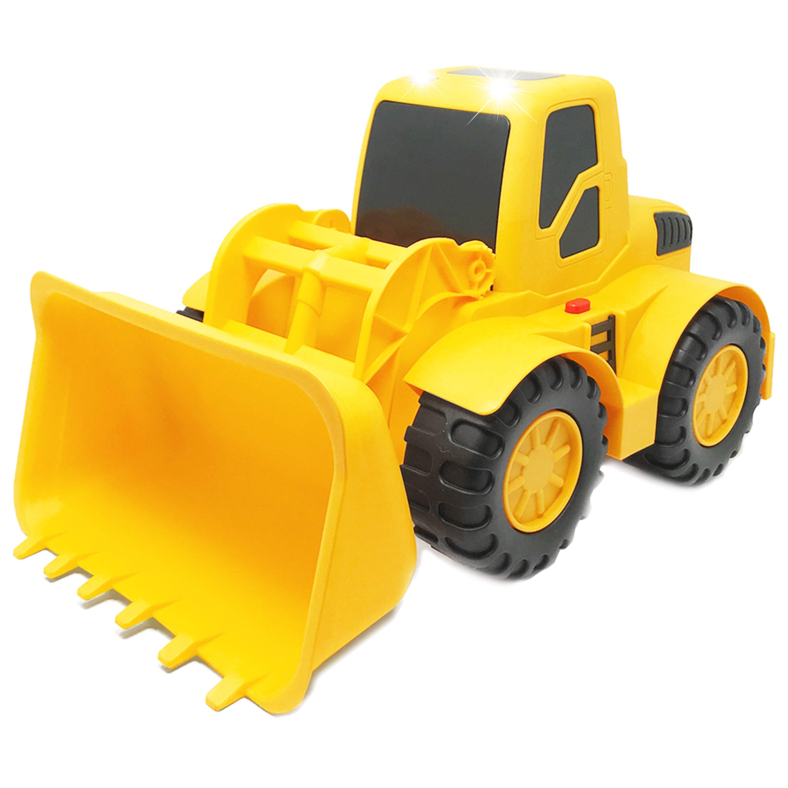 Boley Builders Large Bulldozer Front Loader Truck with Lights and Sounds - Kids Construction Toys and Vehicles for Toddlers Boys and Girls