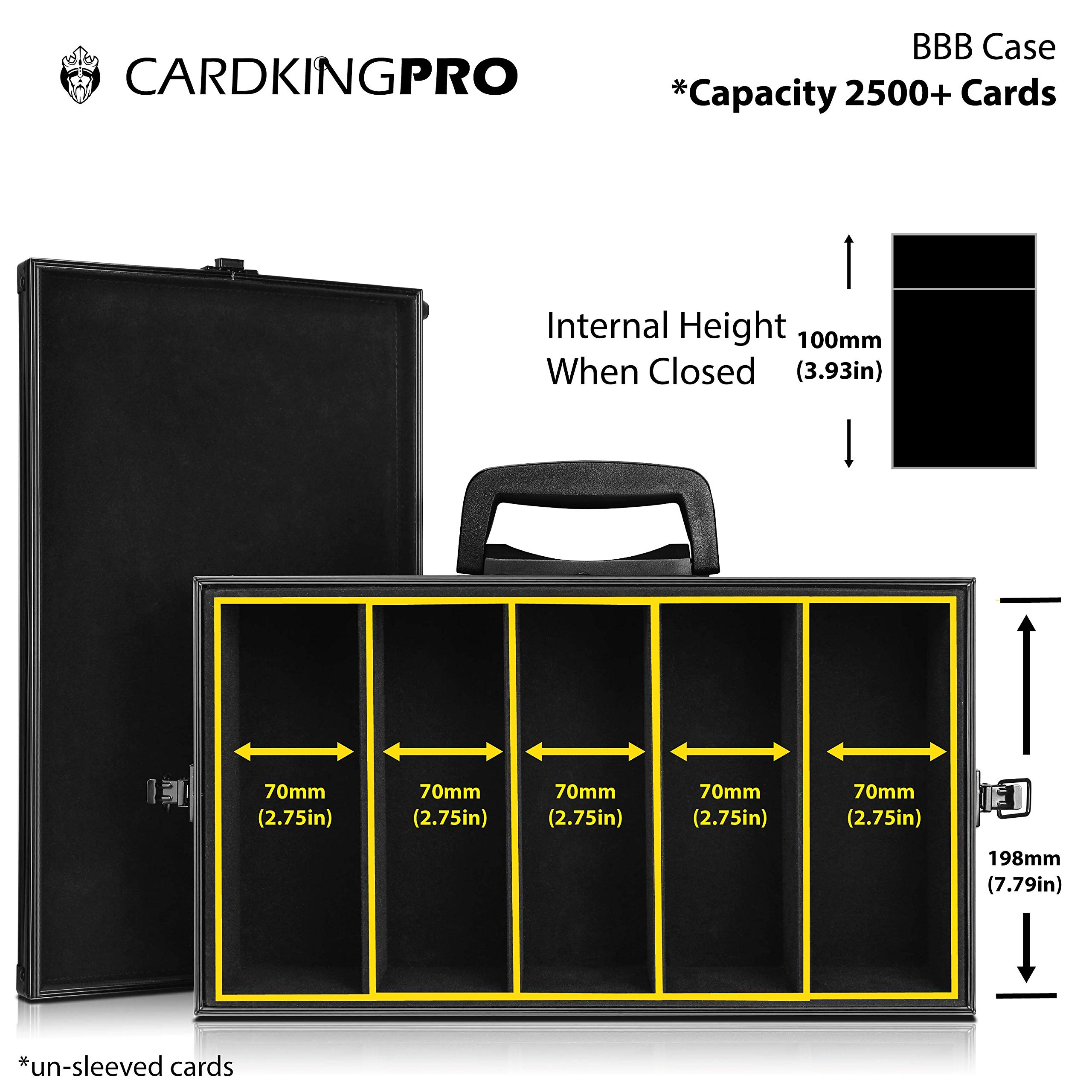 The Big Black Metal Box (BBB Edition) | Case Is Compatible with Cards Against Humanity, All Standard Card Games (Game Not Included) | Includes 8 Dividers | Fits up to 2500 Loose Unsleeved Cards, Boks