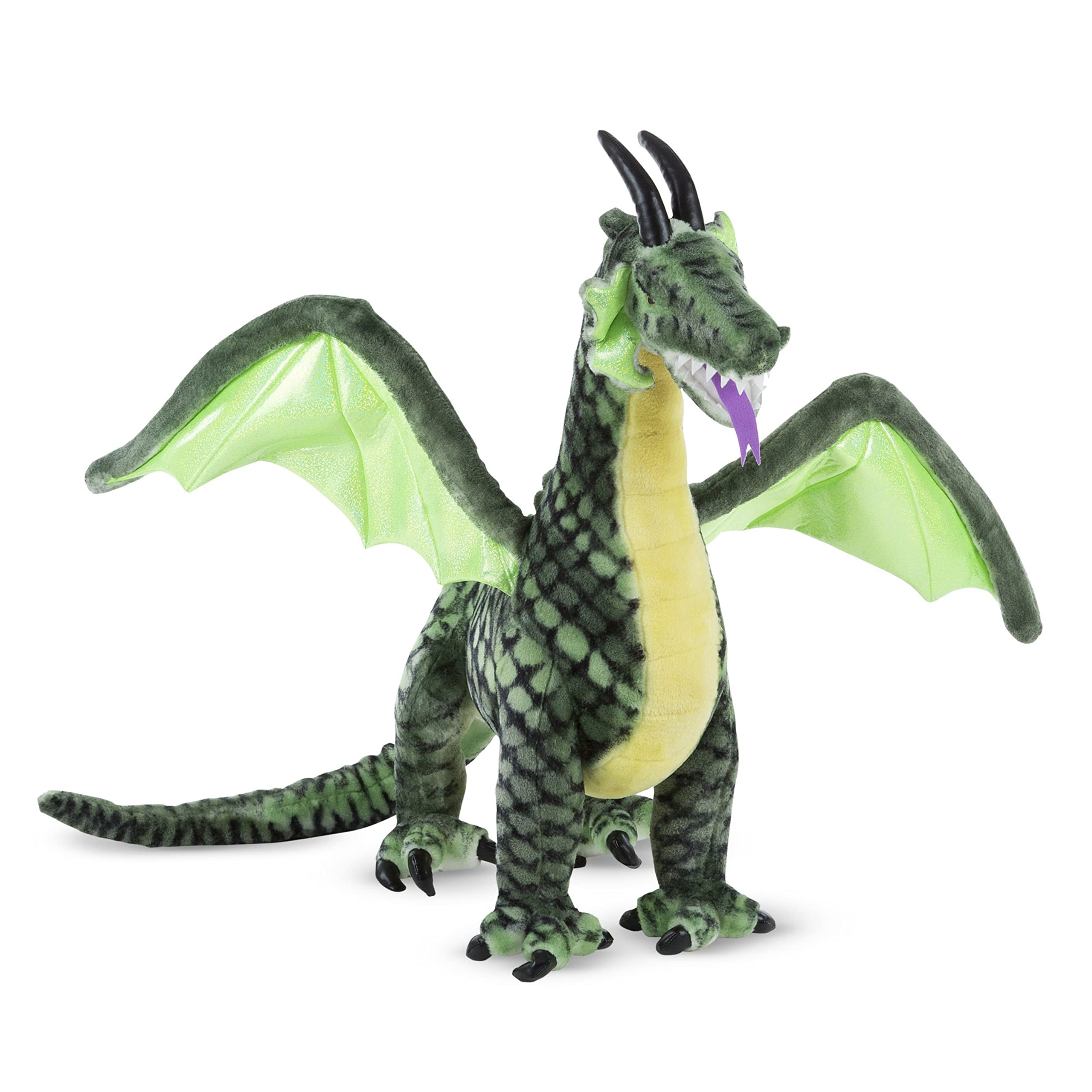 Melissa & Doug Lifelike Plush Giant Winged Dragon Stuffed Animal (36 x 40.5 x 16 in)