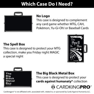 The Big Black Metal Box (BBB Edition) | Case Is Compatible with Cards Against Humanity, All Standard Card Games (Game Not Included) | Includes 8 Dividers | Fits up to 2500 Loose Unsleeved Cards, Boks