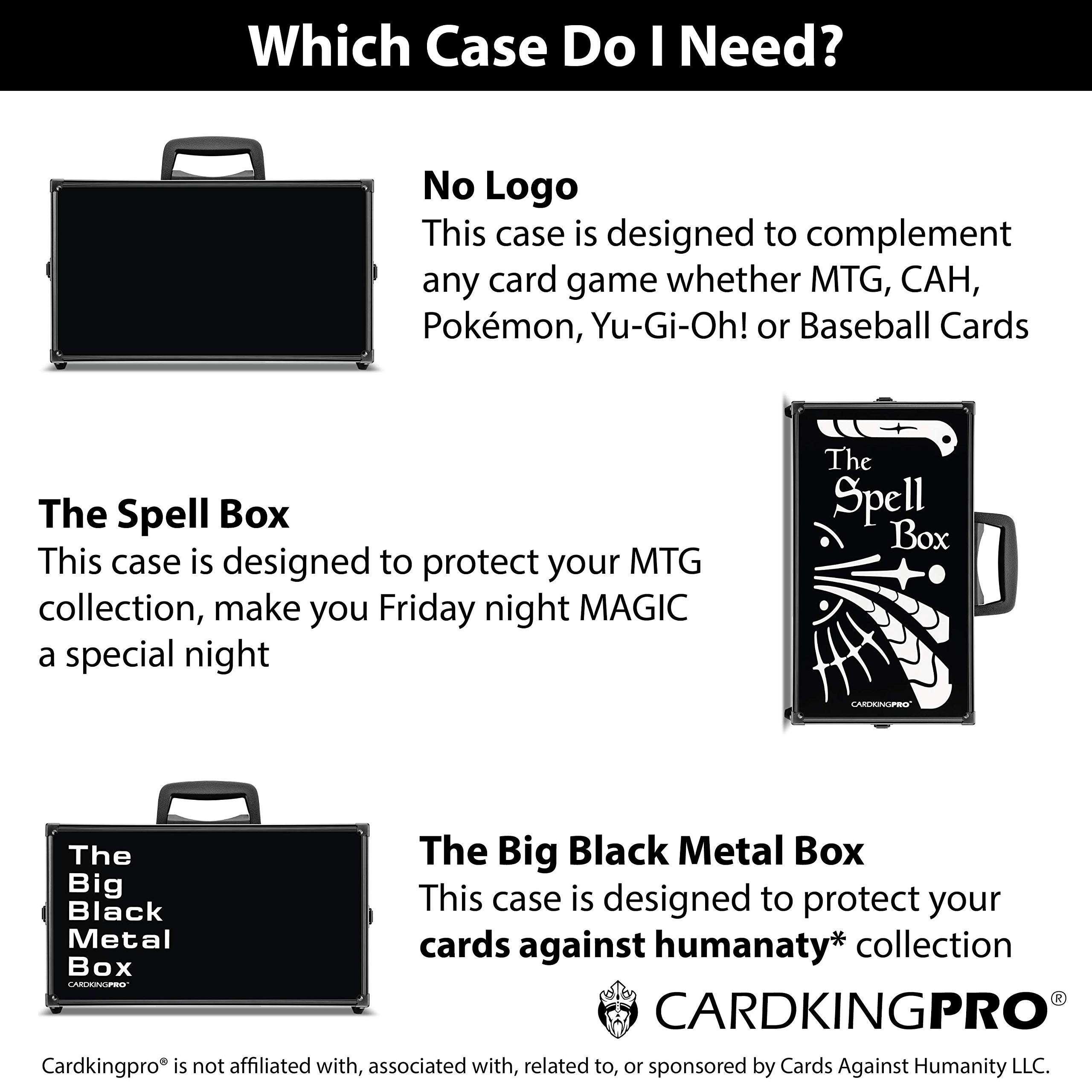 The Big Black Metal Box (BBB Edition) | Case Is Compatible with Cards Against Humanity, All Standard Card Games (Game Not Included) | Includes 8 Dividers | Fits up to 2500 Loose Unsleeved Cards, Boks