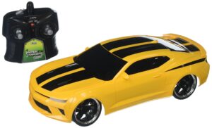 jada 98728 toys hyperchargers 1: 16 big time muscle r/c '16 chevy camaro ss vehicle, 1/16 scale, yellow with black stripes