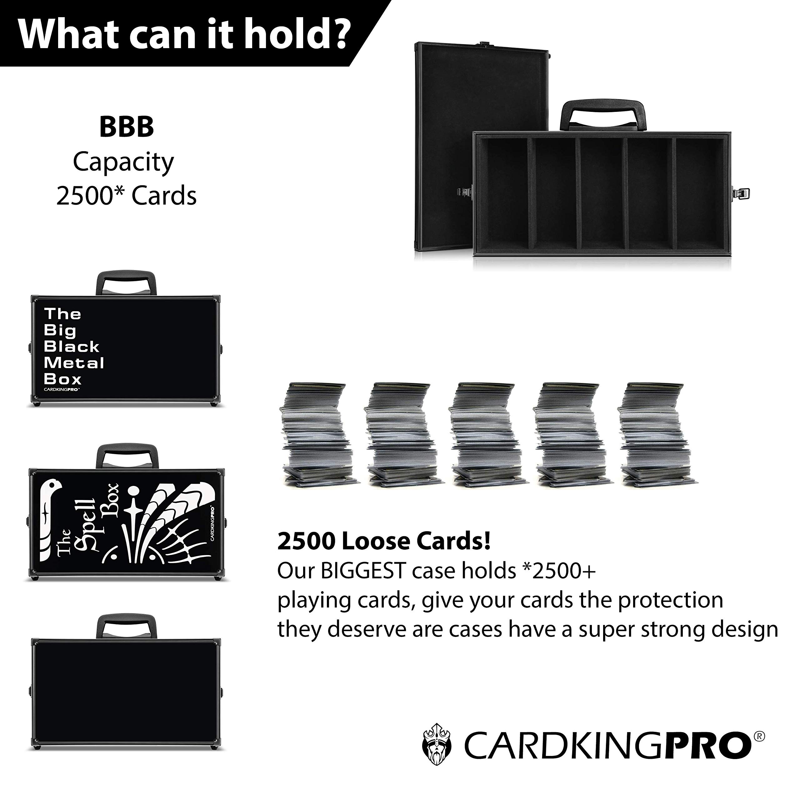 The Big Black Metal Box (BBB Edition) | Case Is Compatible with Cards Against Humanity, All Standard Card Games (Game Not Included) | Includes 8 Dividers | Fits up to 2500 Loose Unsleeved Cards, Boks