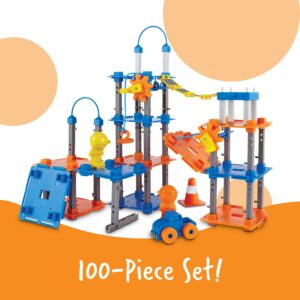 Learning Resources City Engineering and Design Building Set, Ages 5+,100 Pieces, Engineer STEM Toy, Construction Toys, Simple Machines Kids