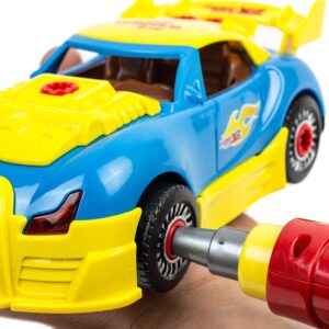 Take Apart Toy Racing Car Kit for Kids - 30 Pieces with Engine Sounds & Toy Tools for Kids Build Your Own Model Race Car Kit Construction Set