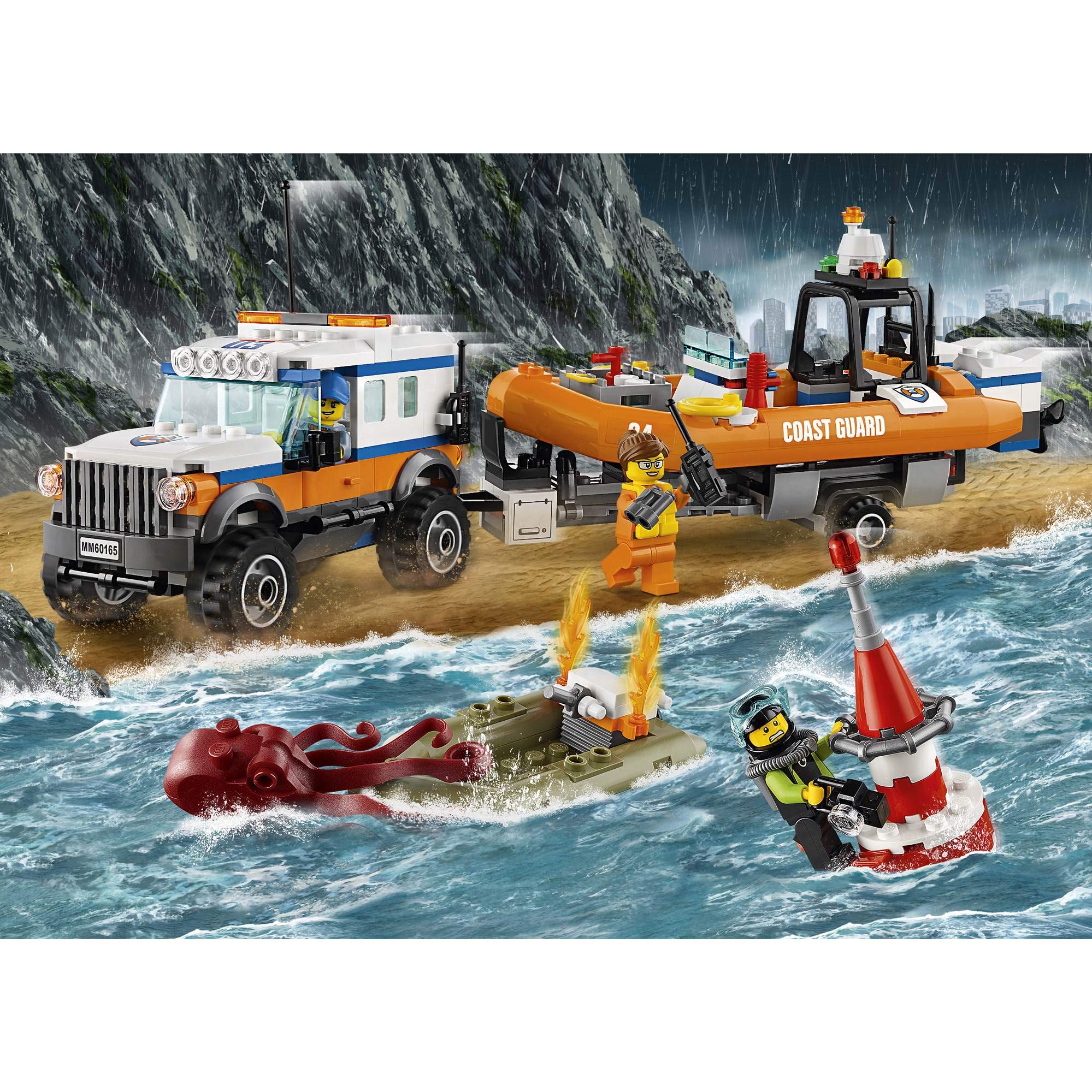 LEGO City Coast Guard 4 x 4 Response Unit 60165 Building Kit (347 Piece)