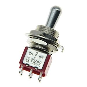 SALECOM Guitar or AMP Amplfier DPDT 3 Way ON OFF ON Toggle Switch Sealed Fat Bat Toggle Switch