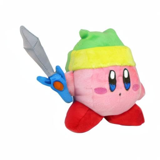 Little Buddy Kirby's Adventure All Star Collection Kirby Sword Stuffed Plush, 6", Multi-Colored, Model:1626