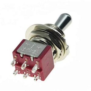 SALECOM Guitar or AMP Amplfier DPDT 3 Way ON OFF ON Toggle Switch Sealed Fat Bat Toggle Switch