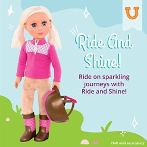 Glitter Girls by Battat - Ride & Shine Deluxe Equestrian Outfit - 14" Doll Clothes & Accessories For Girls Age 3 & Up - Childrens Toys , Pink