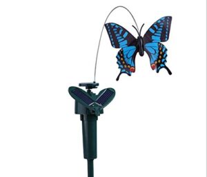 urtop 1pcs home garden decor vibration solar dancing flying butterfly artificial fluttering flying simulation butterfly color ranodm