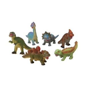 cp toy constructive playthings dinosaur set for toddlers, soft and squeezable dino toys for kids,tnz-3