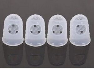 guitar fingertip protectors silicone finger guards for ukulele (white)