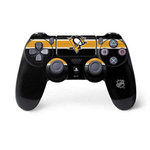 skinit decal gaming skin for ps4 controller - officially licensed nhl pittsburgh penguins jersey design