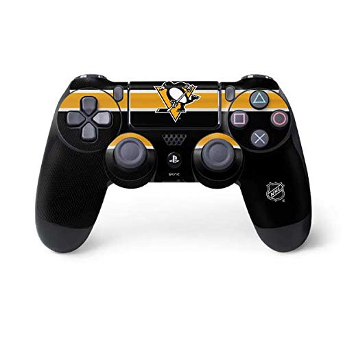 Skinit Decal Gaming Skin for PS4 Controller - Officially Licensed NHL Pittsburgh Penguins Jersey Design