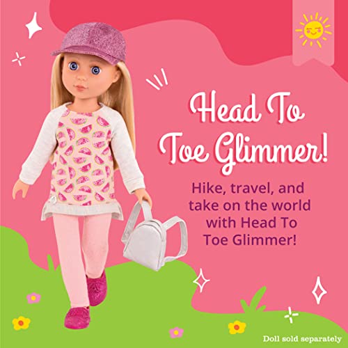 Glitter Girls - Head To Toe Glimmer Tunic & Leggings Deluxe Outfit - 14-inch Doll Clothes & Accessories Toys,Pink