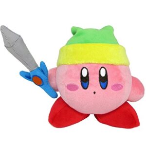 Little Buddy Kirby's Adventure All Star Collection Kirby Sword Stuffed Plush, 6", Multi-Colored, Model:1626