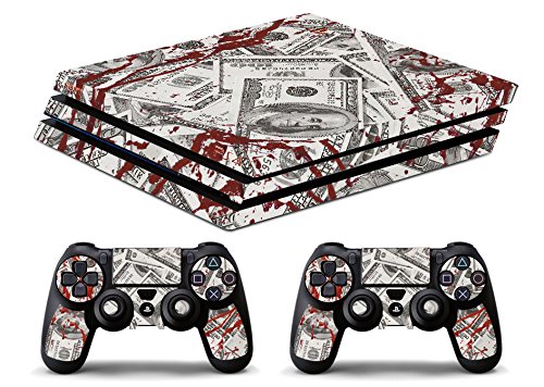 Skin Ps4 PRO - Dollars Blood - Limited Edition Decal Cover ADESIVA Playstation 4 Slim Sony Bundle