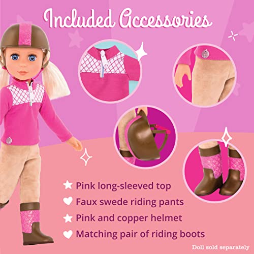 Glitter Girls by Battat - Ride & Shine Deluxe Equestrian Outfit - 14" Doll Clothes & Accessories For Girls Age 3 & Up - Childrens Toys , Pink