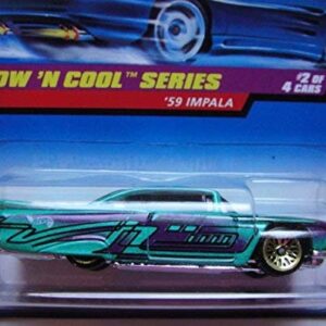 Hot Wheels Low 'N Cool Series #2 of 4 Cars, Green '59 Impala