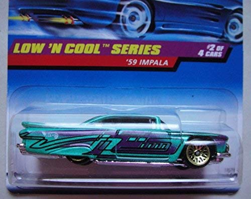 Hot Wheels Low 'N Cool Series #2 of 4 Cars, Green '59 Impala