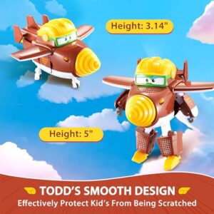 Super Wings -Transforming Todd Toy Figure | Plane | Bot | 5” Scale