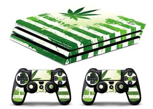 skin ps4 pro - cannabis flag marijuana - limited edition decal cover adesiva playstation 4 slim sony bundle