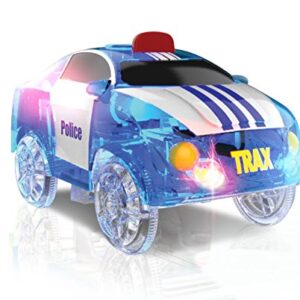 Mindscope Twister Tracks Neon Glow in The Dark Add On Emergency Car Series Set of 2 (Police Car and Fire Truck)